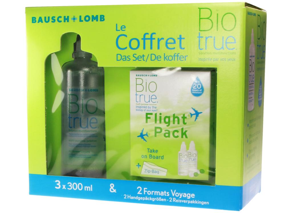 Produit lentilles Pack Biotrue 3x300ml+Flypack BAUSCH LOMB > CROCODILEYE